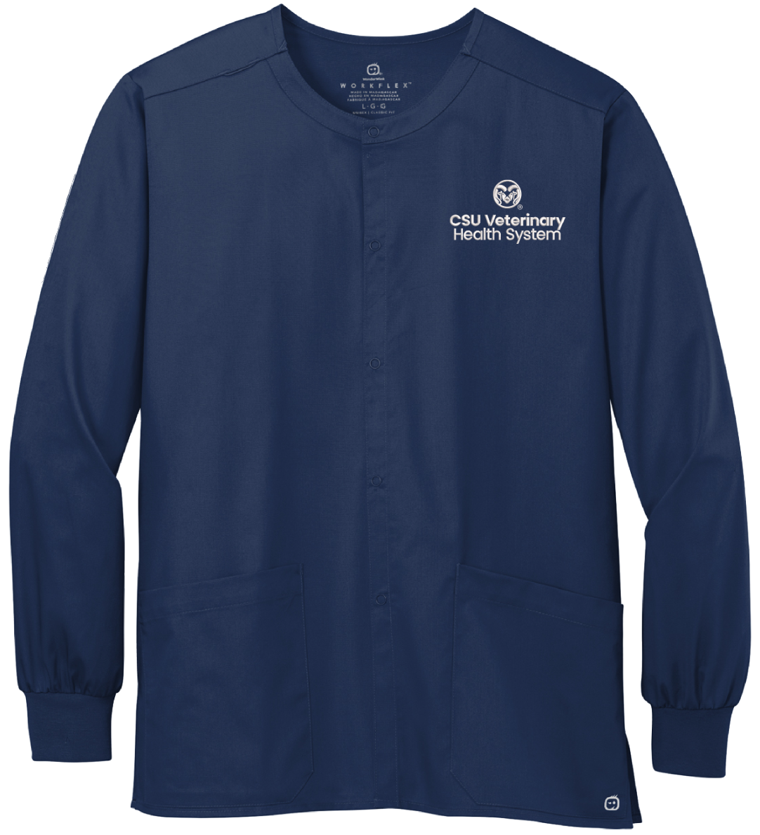 Unisex Clinical Smock Scrub Jacket - CSU VHS LOGO – VetText